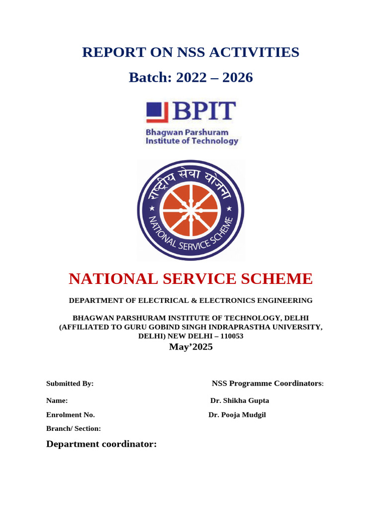 Sample Pages NSS 2024-25 | PDF