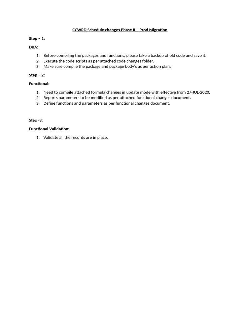 DBA&Functional Action Plan | PDF
