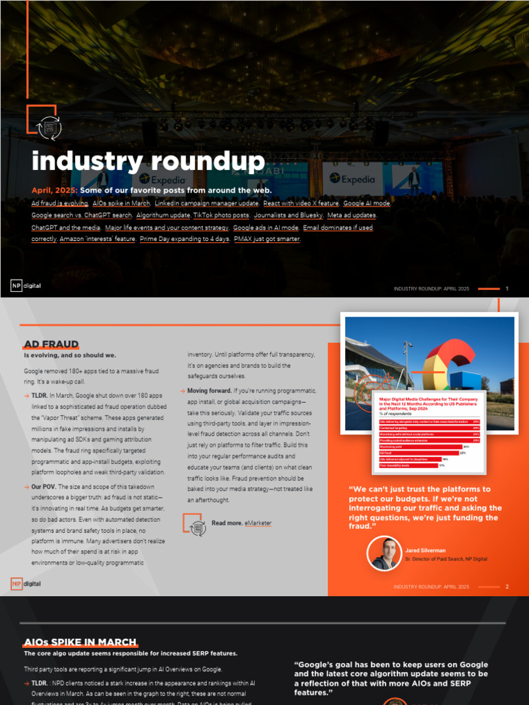 April 2025 Industry Roundup | PDF | Search Engine Optimization | Artificial Intelligence