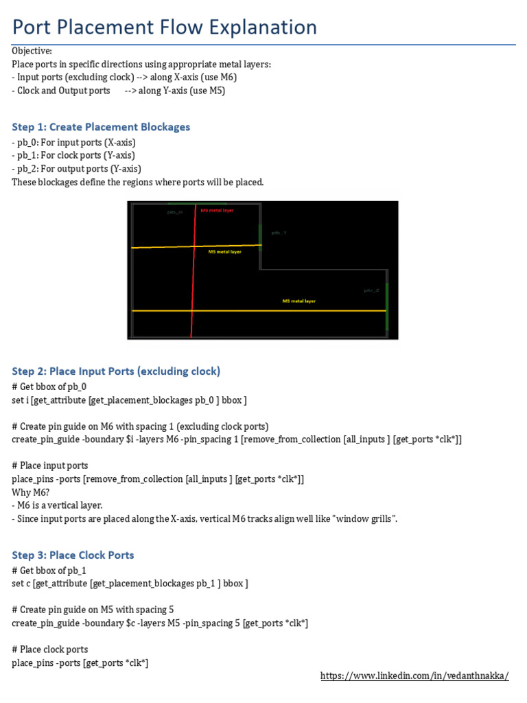 VLSI Port Placement Guidelines | PDF | Electronics | Computer Engineering
