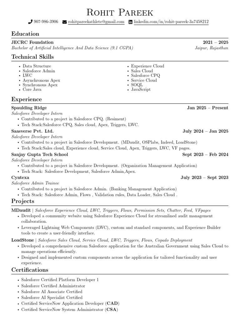 Rohit Pareek CPQ Resume-3 | PDF | Cloud Computing | Software
