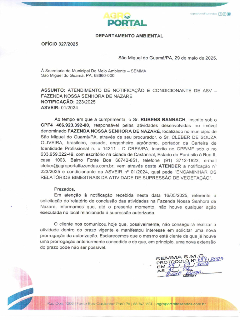 Preotocolo 697 | PDF