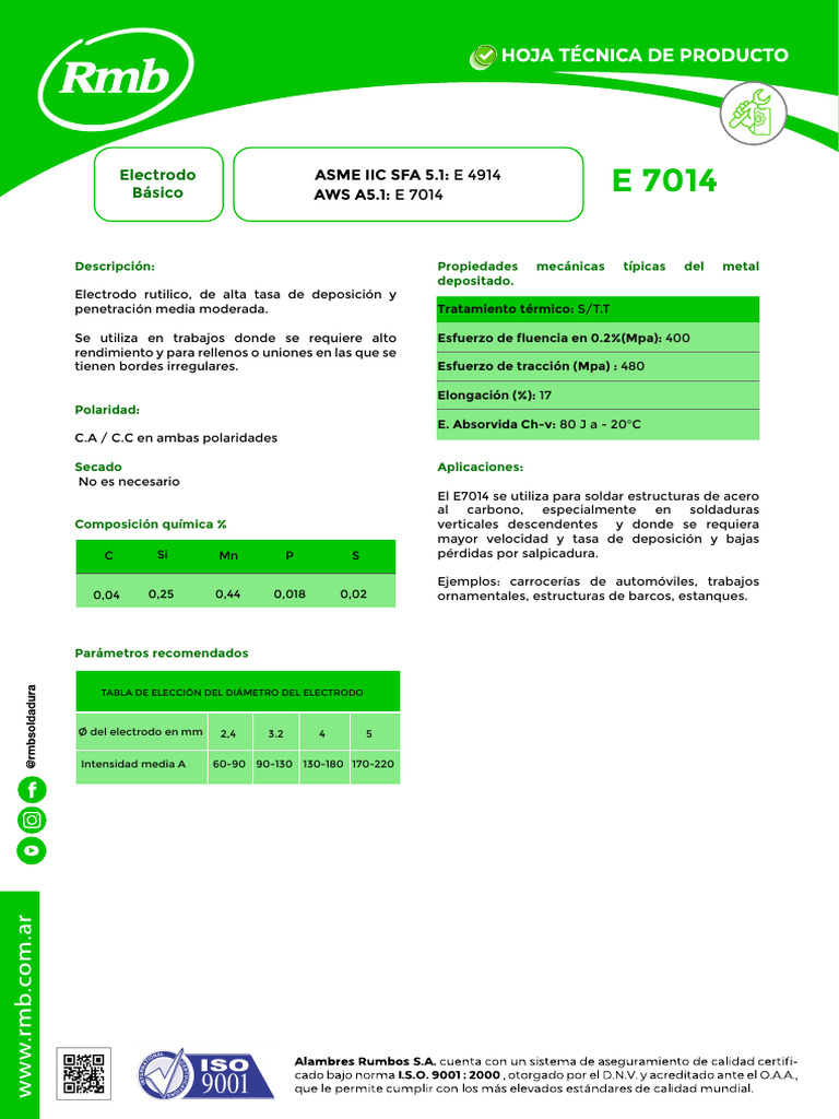 Electrodo Básico: Asme Iic Sfa 5.1: AWS A5.1 | PDF