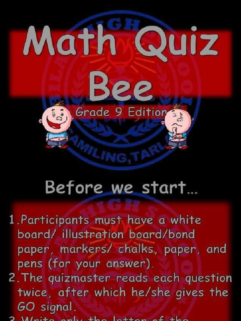 Math 9 (Quiz Bee) | PDF