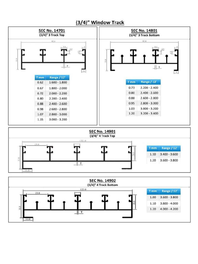 25 MM Aluminium Sliding Windows 1000x1000 | PDF