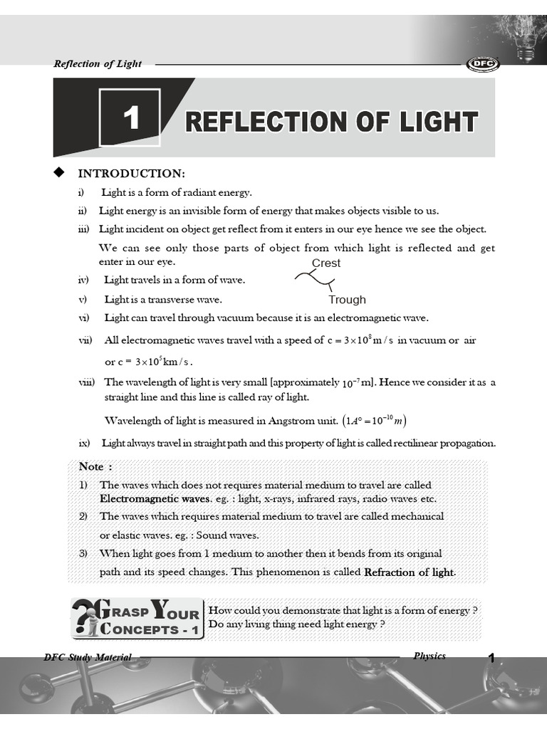 8th Summer Test | PDF | Waves | Reflection (Physics)