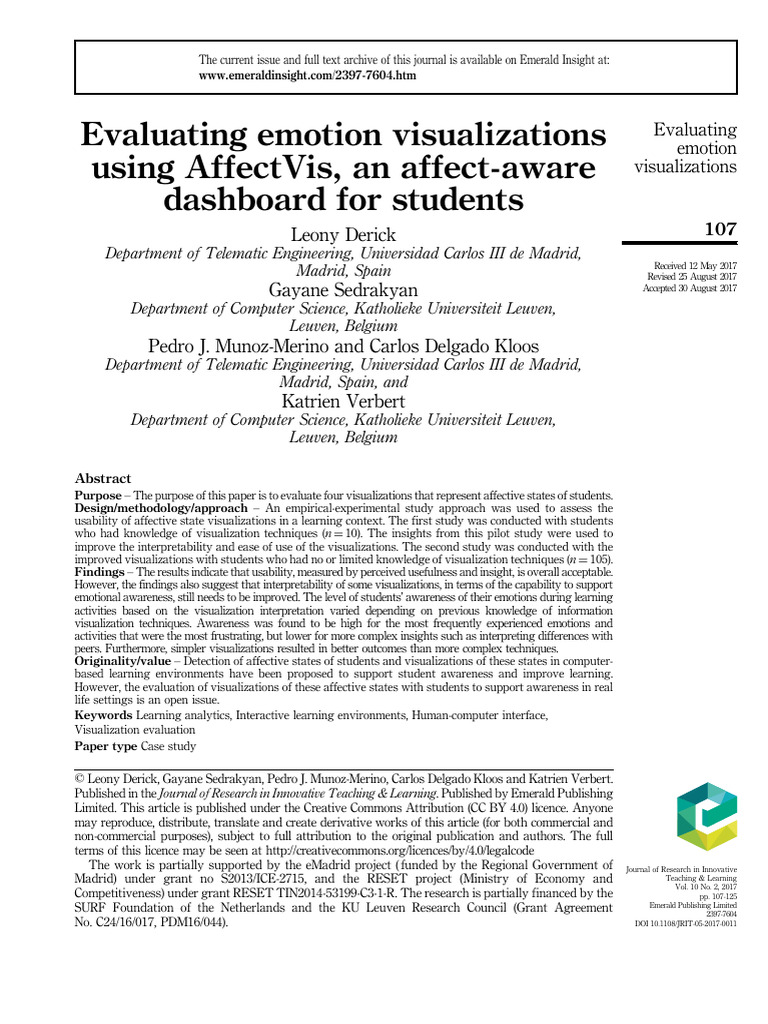 Evaluating Emotion Visualizations Using AffectVis, An Affect-Aware ...