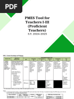 Annex A - PMES Tool For Proficient Teachers SY 2024-2025 | PDF | Learning | Teachers