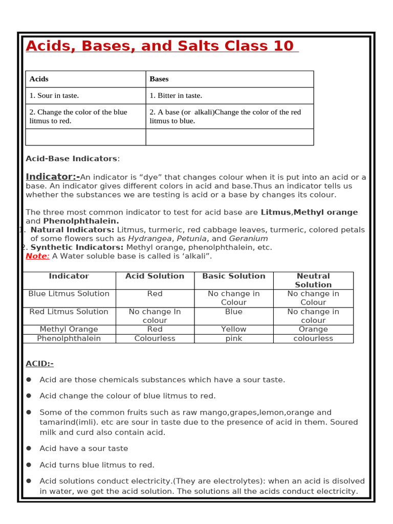 Acid-Base Reactions and Indicators | PDF | Ph | Sodium Carbonate