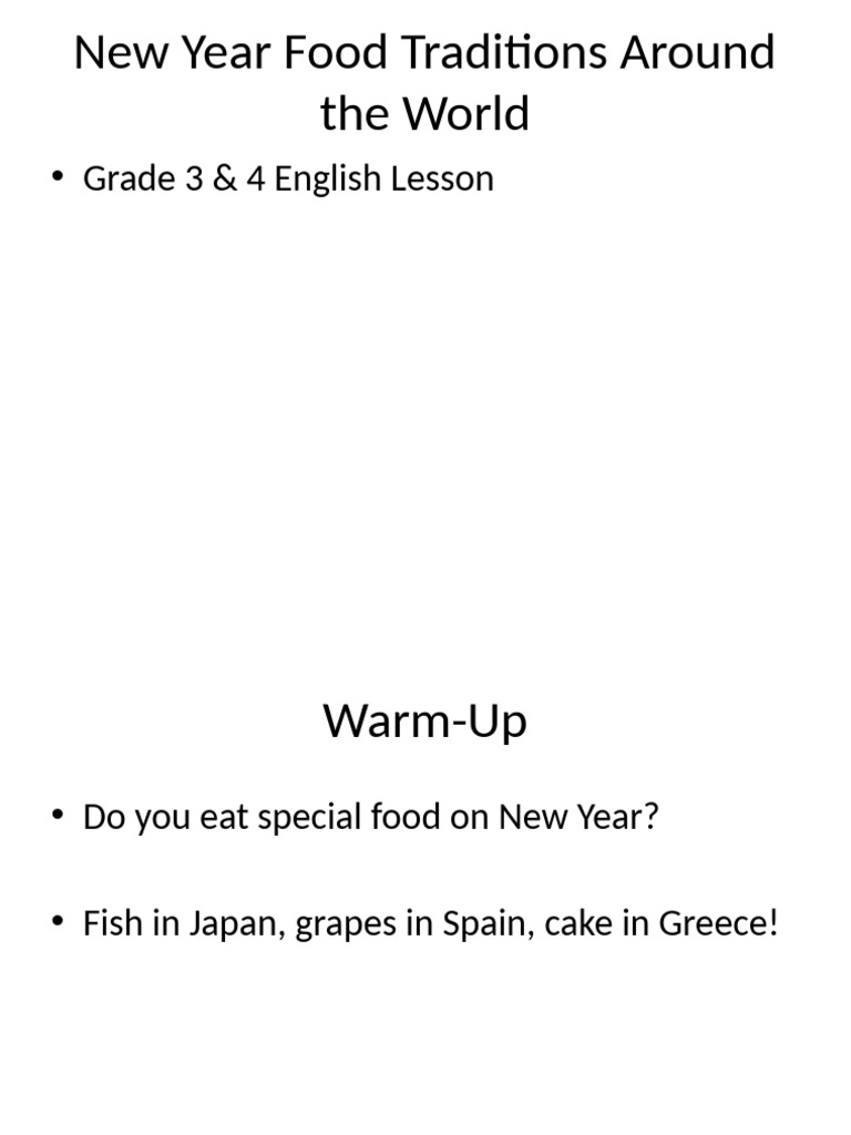 Global New Year Food Traditions | PDF