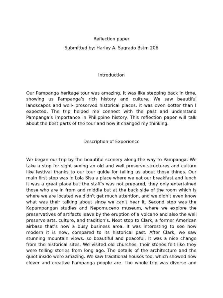 Reflection Paper Philcul | PDF