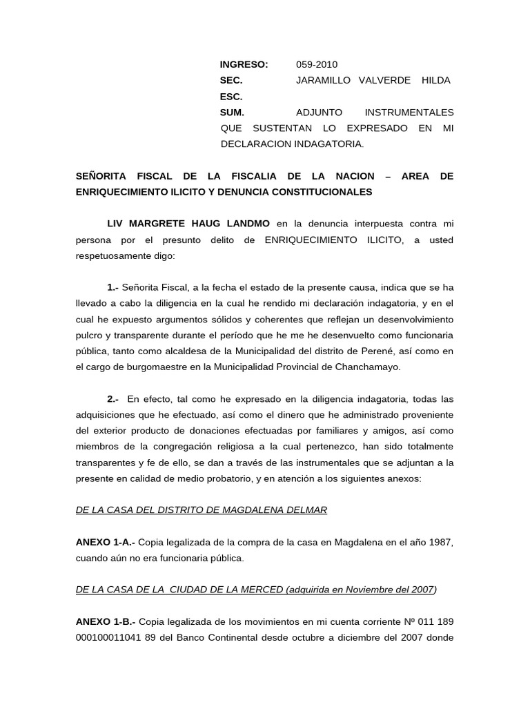 Adjunto Documentos - Liv Haug | PDF | Bancos | Perú