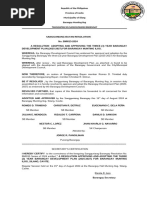 BDC SB Resolution Approving and Adopting The 3 Year BDP | PDF