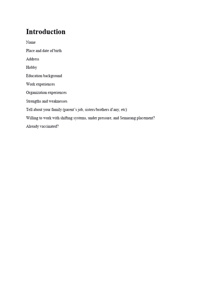 Interview User Halo BCA (Introduction) | PDF