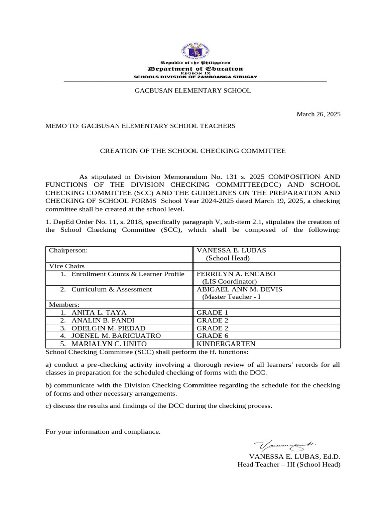 Committee On Checking of Forms | PDF