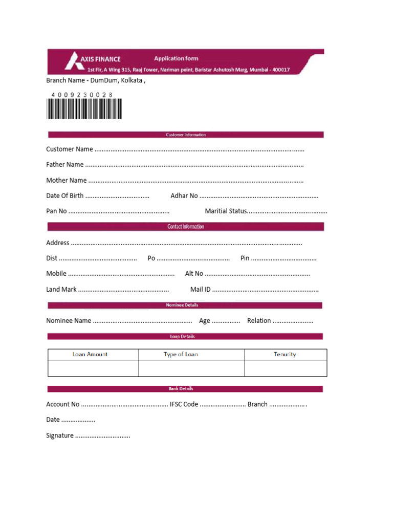 Loan Application Form (2) - 1 | PDF