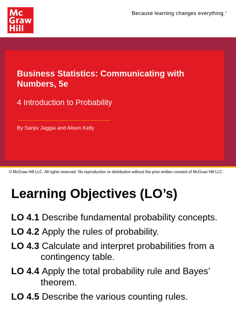 Jaggia5e Chap004 PPT Accessible | PDF | Probability | Statistical Theory
