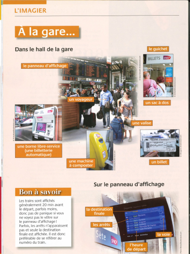 BDi 17 Vocabulaire - À La Gare | PDF