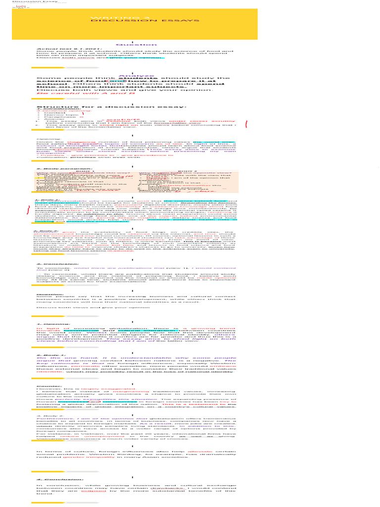DISCUSSION Writing Task 2 | PDF