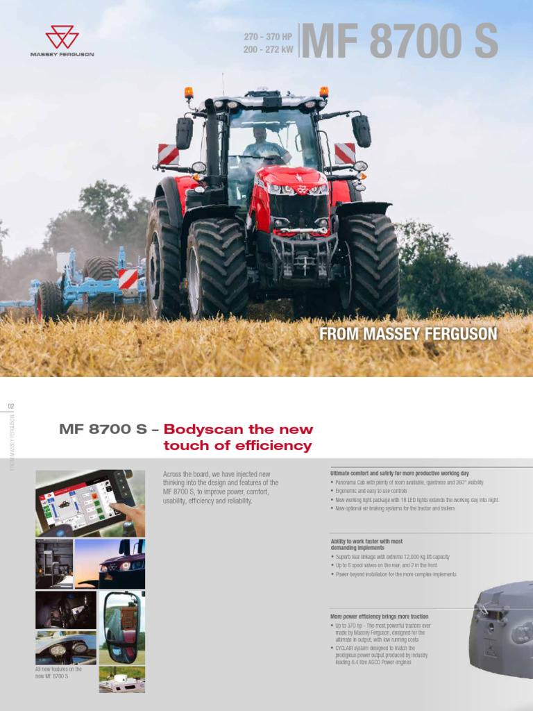 MF 8700 S-Brochure South Africa-2021 | PDF | Tractor | Vehicle Technology