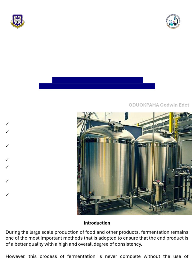 Fermentation Systems - Design, Characteristics and Use of Fermenters ...