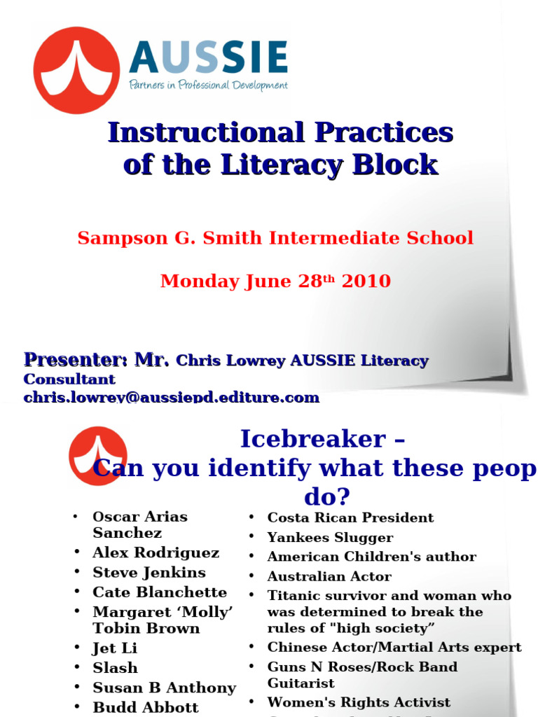 Balanced Literacy 6-28-10 | PDF | Language Acquisition | Communication