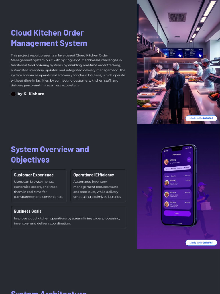 Cloud Kitchen Order Management System | PDF | Databases | Cloud Computing