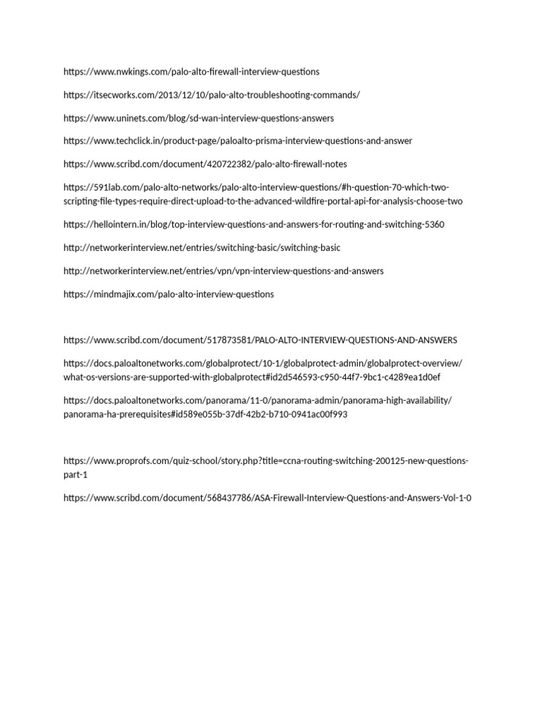 Interveiw Link Document | PDF