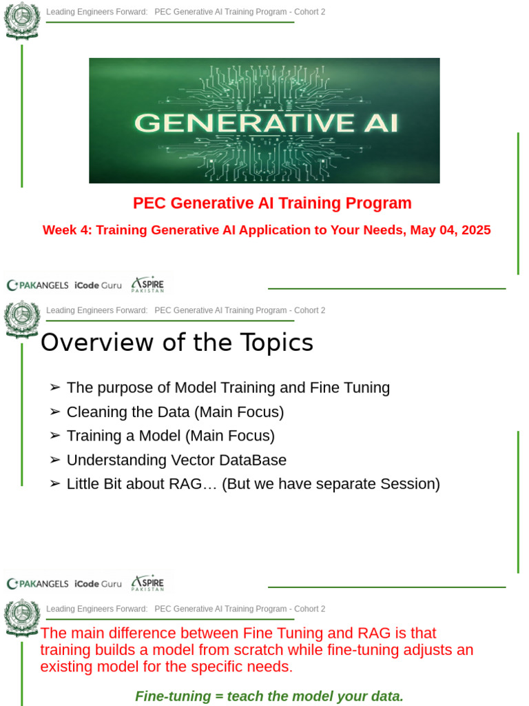 PEC Module 4 - Main Session 1 - Data Clearning and Fine Tuning | PDF | Artificial Intelligence ...