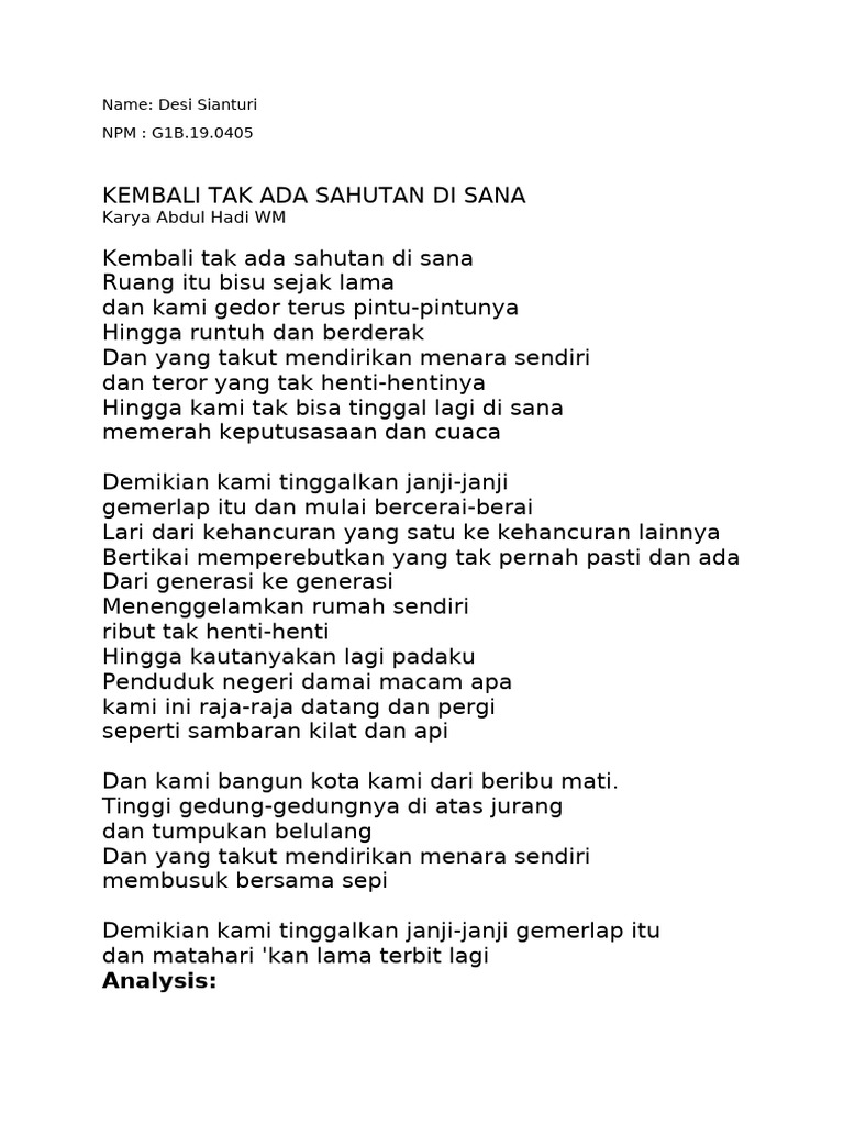 Analysis Musical Devices Poetry | PDF