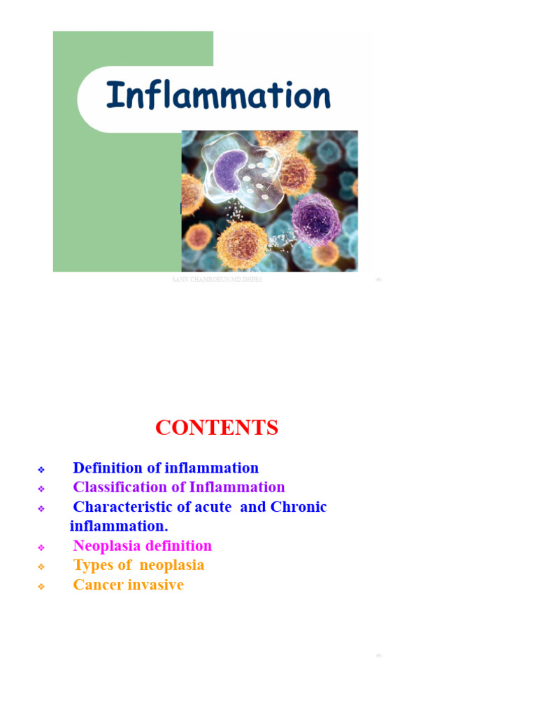 Inflammation and Neoplasia Overview | PDF
