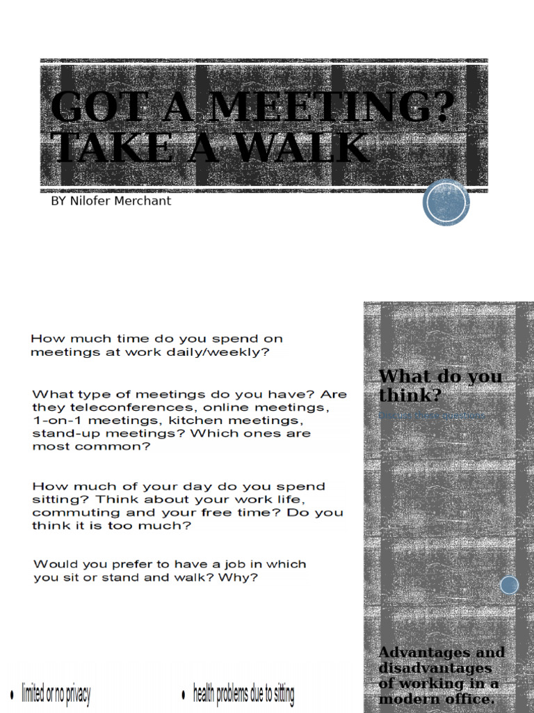 Got A Meeting - TAKE A WALK | PDF