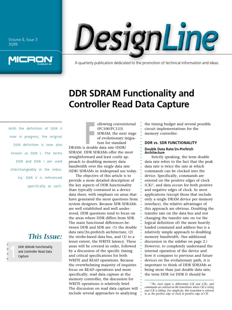 DDR Timing | PDF | Dynamic Random Access Memory | Computer Engineering