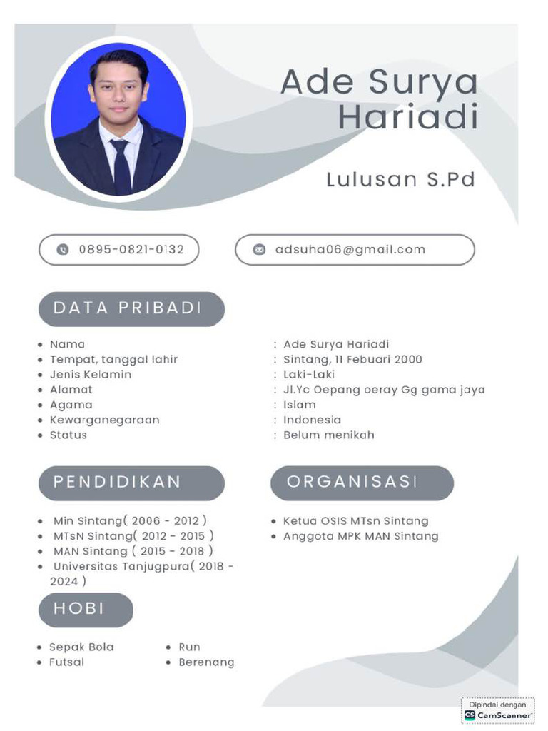 CV ADE SURYA HARIADI - 11zon | PDF