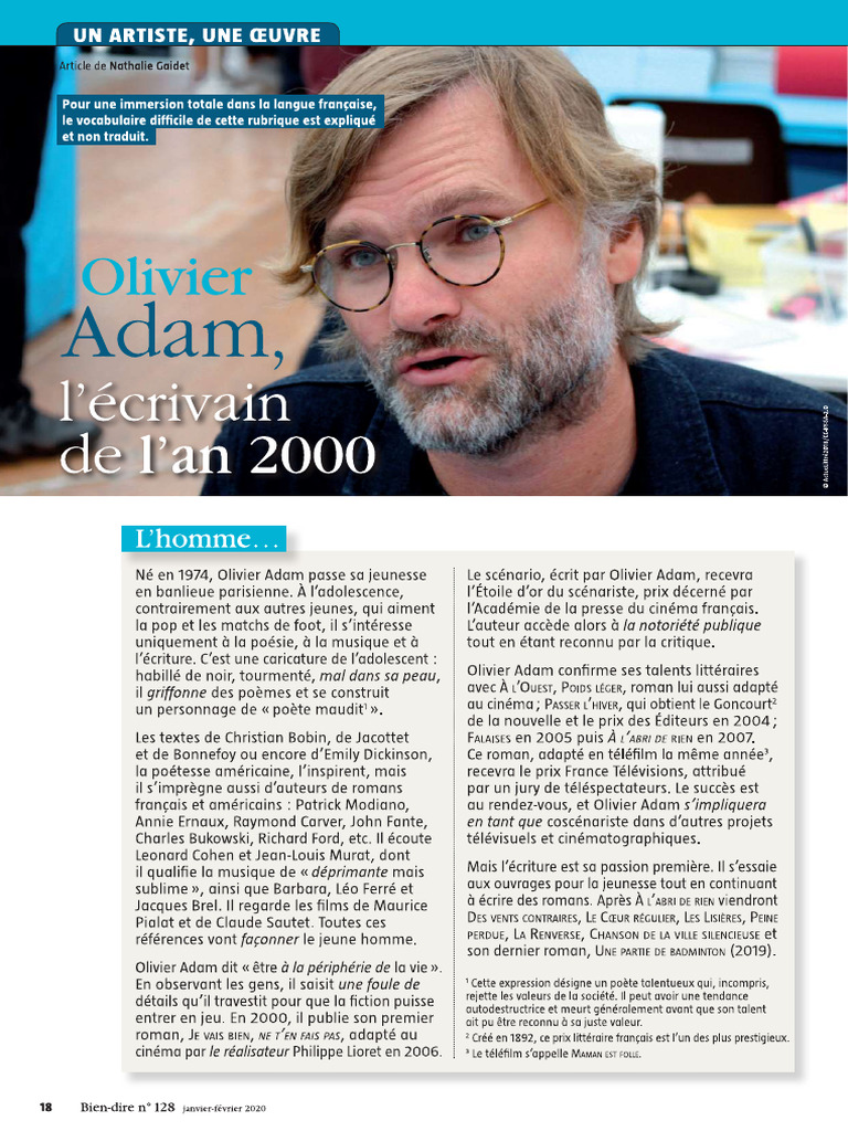 BD128 Olivier Adam | PDF