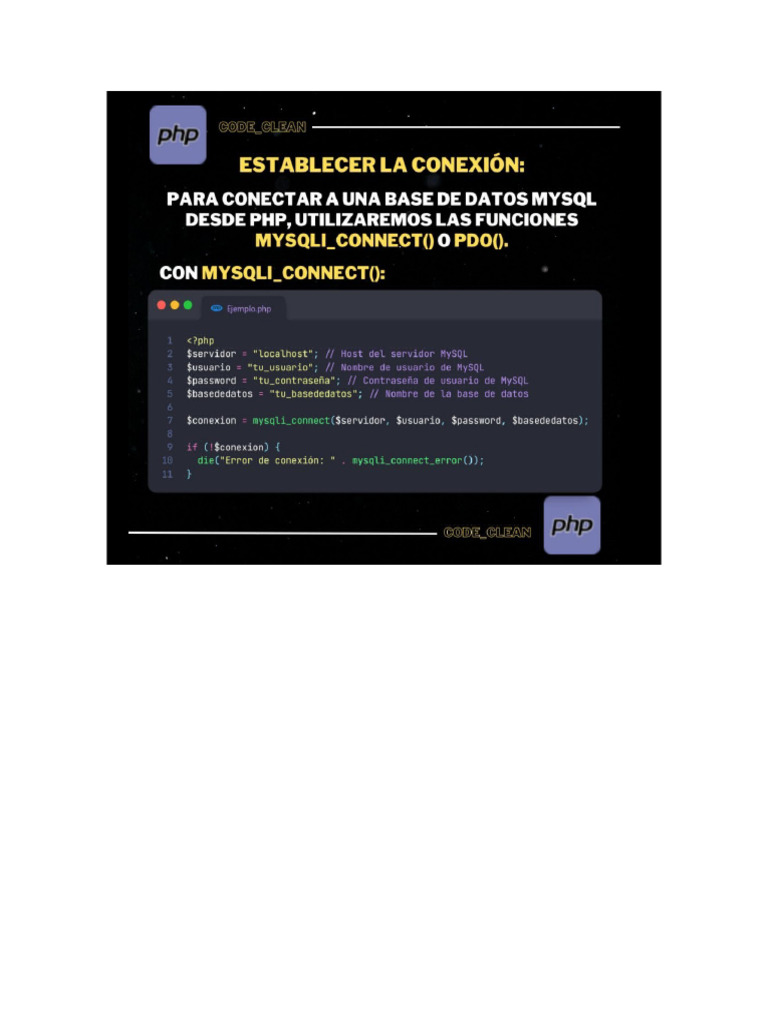 Conexion PHP MySql | PDF