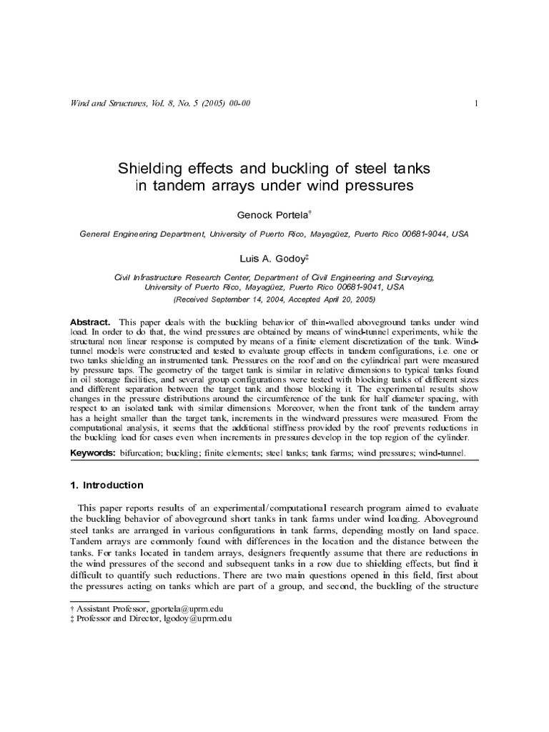Wind Pressures and Shielding Effects | PDF | Buckling | Eigenvalues And ...