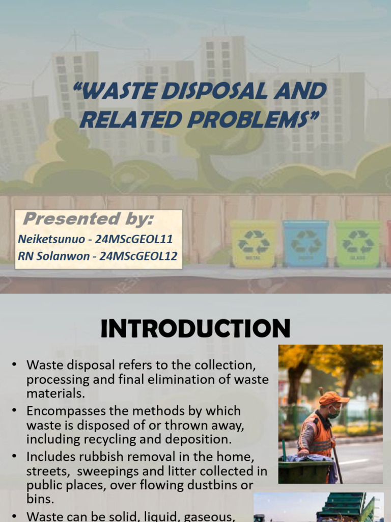 WASTE DISPOSAL AND RELATED PROBLEMS | PDF | Waste | Waste Management