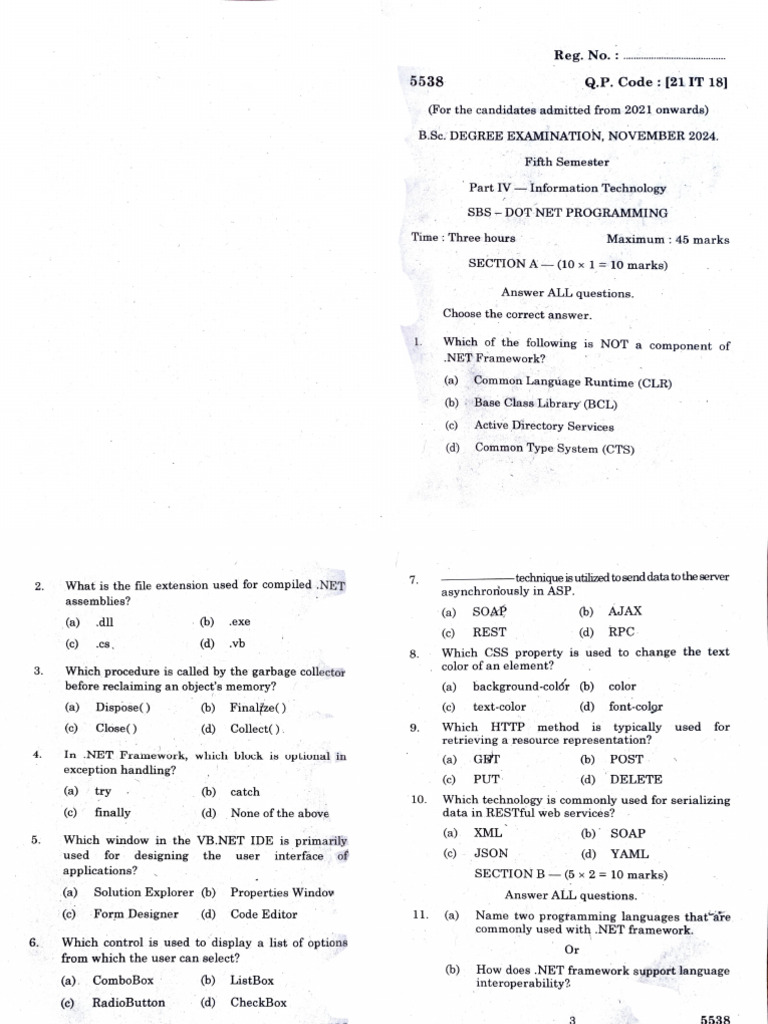 5zc Dot Net Programming | PDF | Web Service | Soap