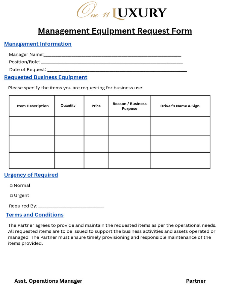 Management Equipment Request Form (6) | PDF