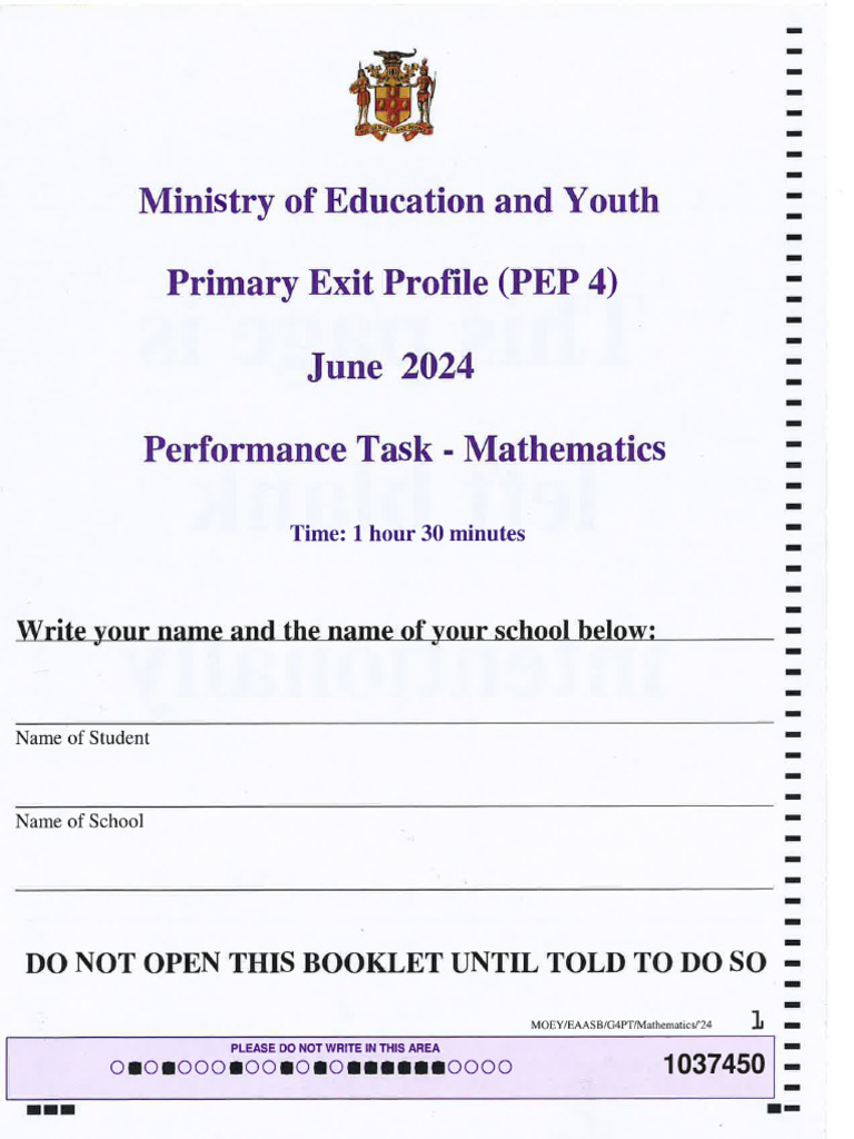 2024-PEP4-Mathematics-PT-1 | PDF