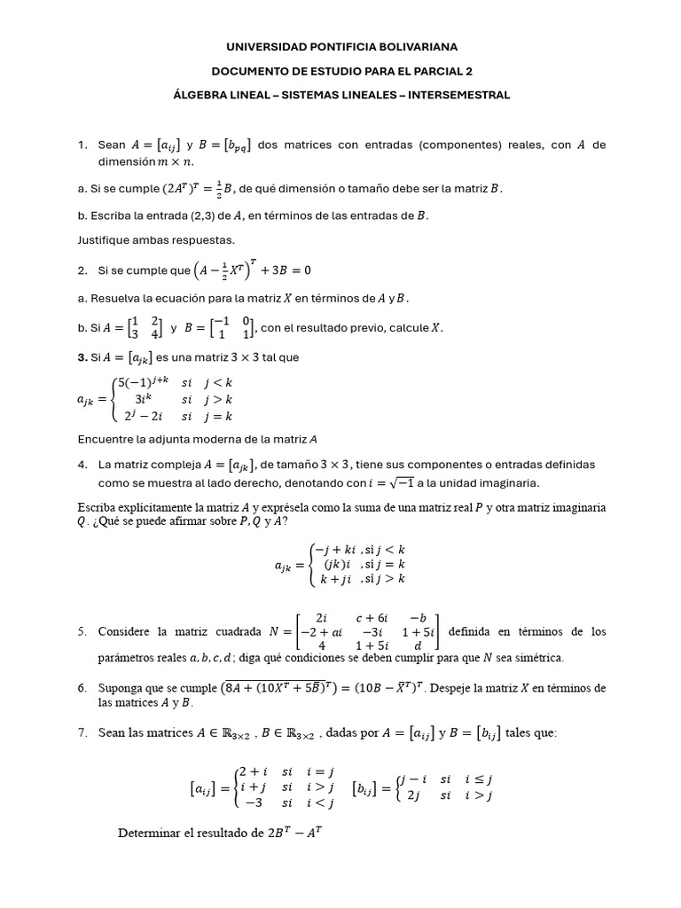 Ejercicios de Repaso Operaciones Entre Matrices | PDF | Matriz ...