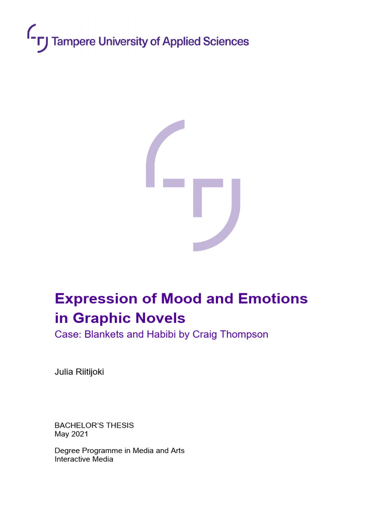 Expression of Mood and Emotions in Graphic Novels | PDF | Comics