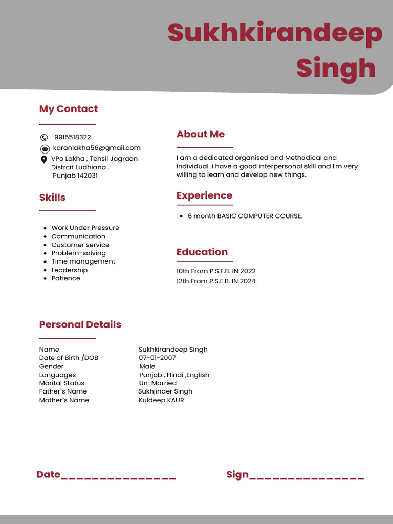 Purple Software Developer Technology Resume | PDF