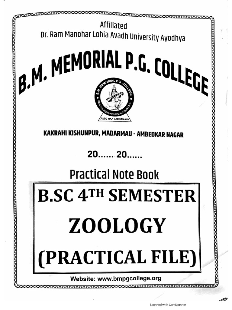 BSC 4TH Zoology | PDF