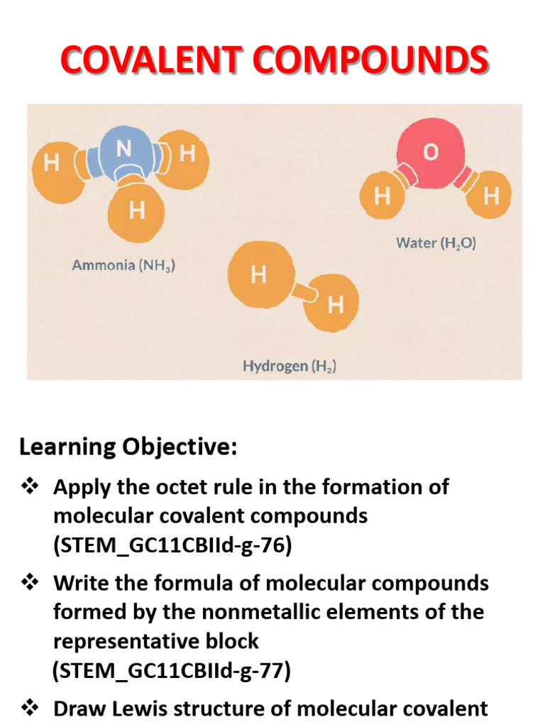 Understanding Covalent Compounds | PDF | Covalent Bond | Valence ...