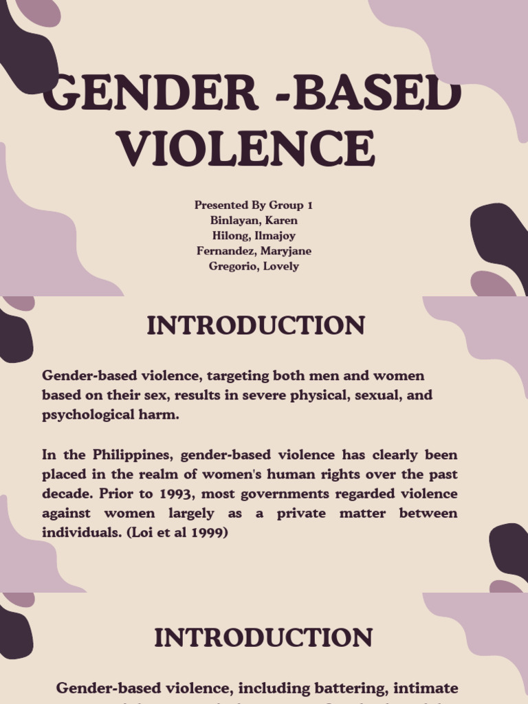 Understanding Gender-Based Violence | PDF | Domestic Violence | Violence
