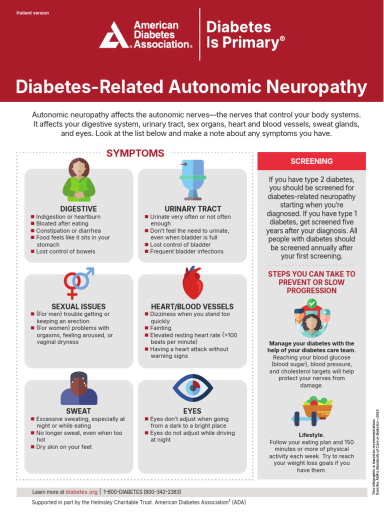 Diabetes Related Autonomic Neuropathy | PDF | Diabetes | Peripheral ...