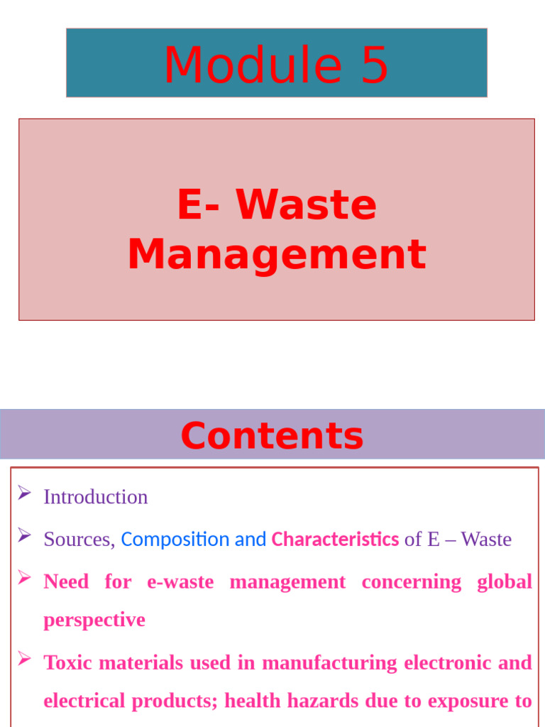 22 05 2024 E Waste Management | PDF | Electronic Waste | Waste
