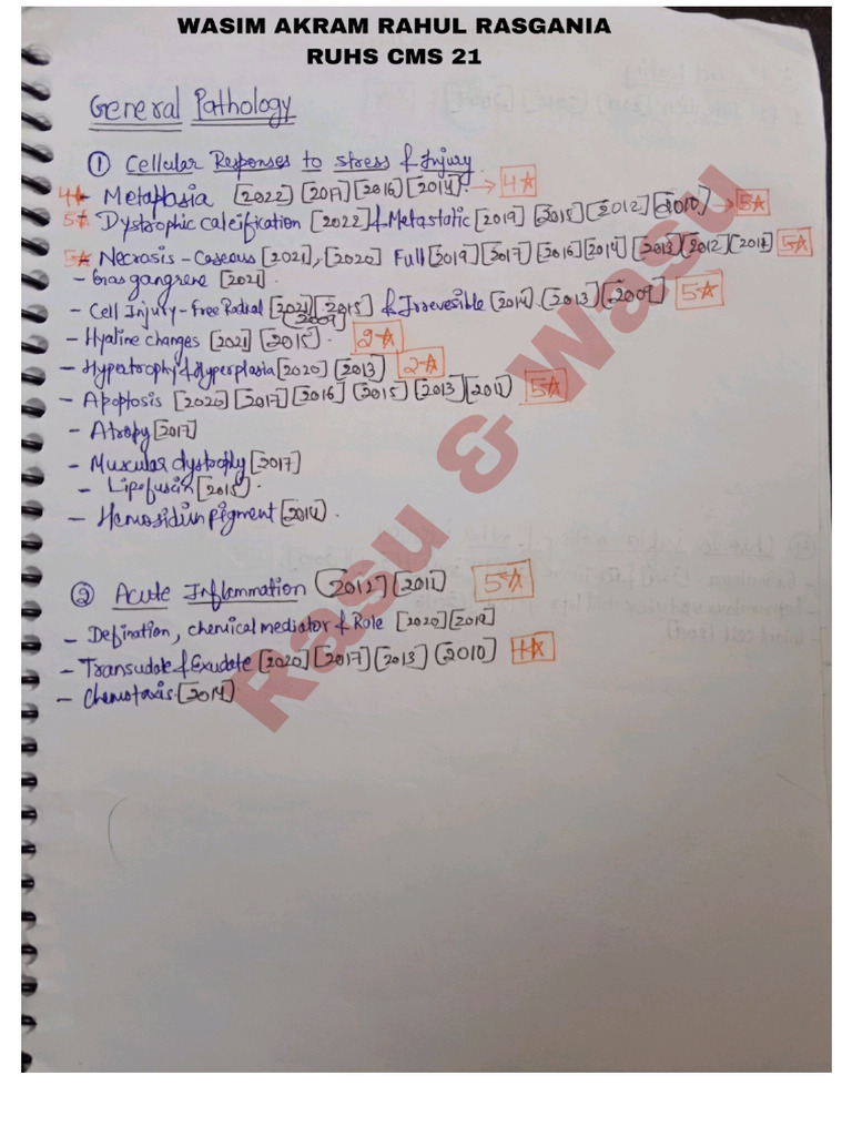 Patho Rasu & Wasu PYQ | PDF